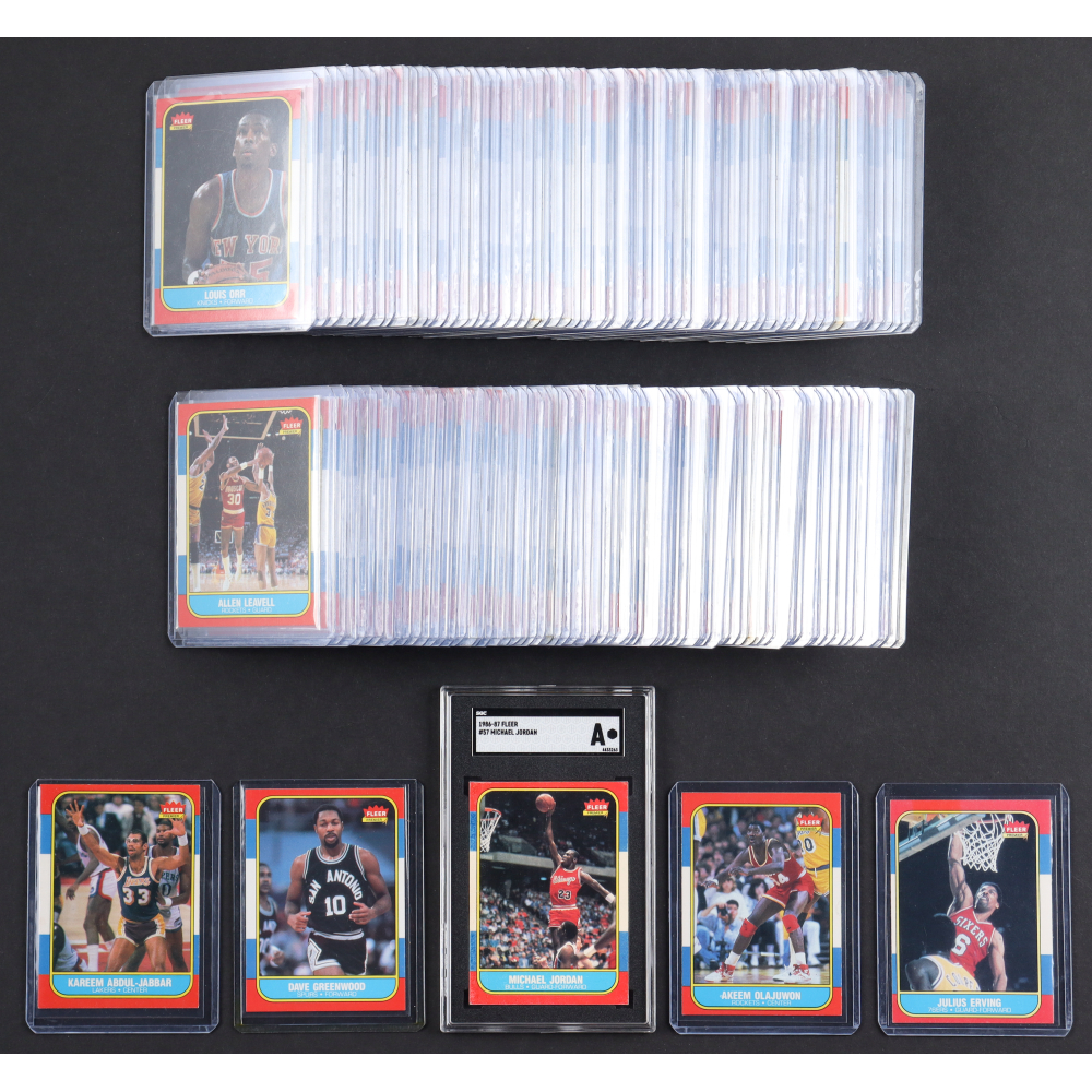 1986-87 Fleer Basketball Complete Set of (132) Cards with Michael ...