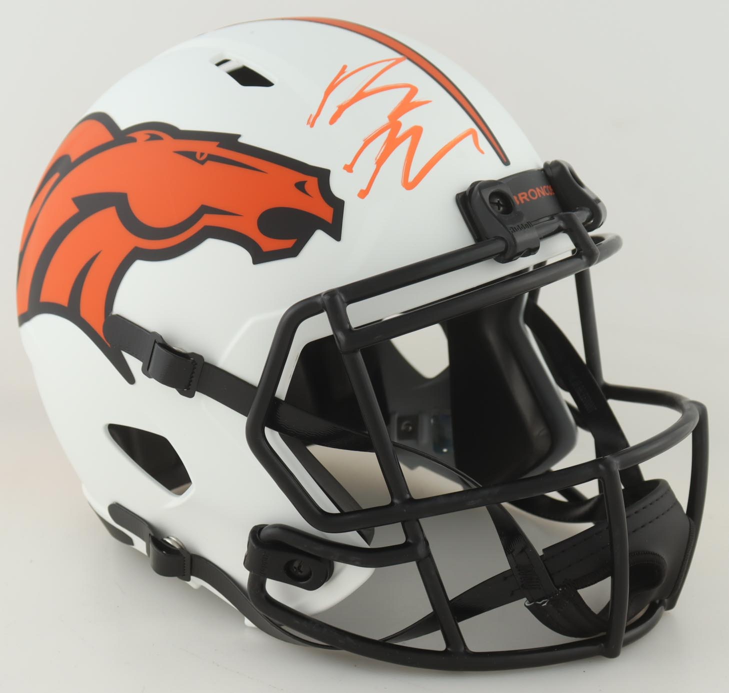 Bo Nix Signed Broncos Full-Size Lunar Eclipse Alternate Speed Helmet ...