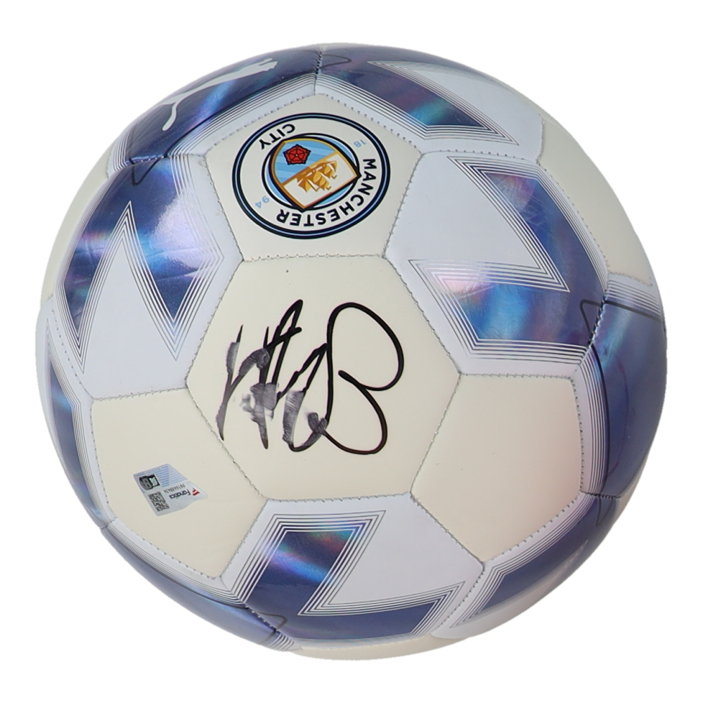 Erling Haaland Signed Manchester City Logo Puma Soccer Ball (Fanatics ...