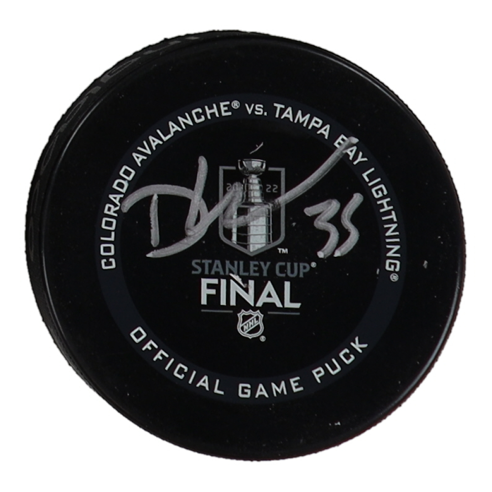 Darcy Kuemper Signed 2022 Stanley Cup Official Game Hockey Puck ...