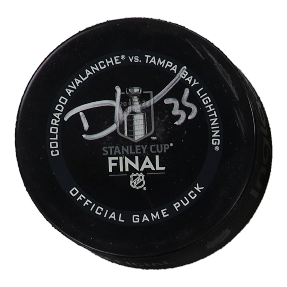 Darcy Kuemper Signed 2022 Stanley Cup Official Game Hockey Puck ...