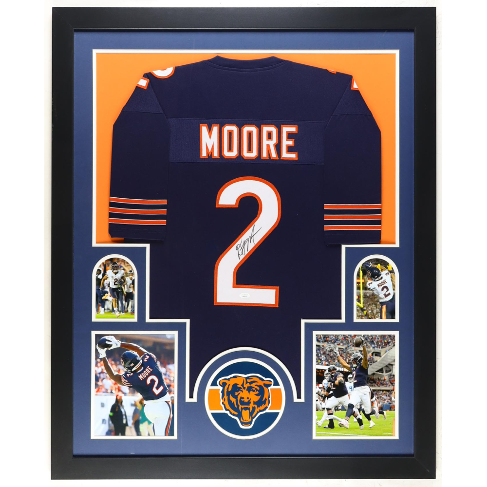 D.J. Moore Signed Custom Framed Jersey Display (JSA) | Pristine Auction