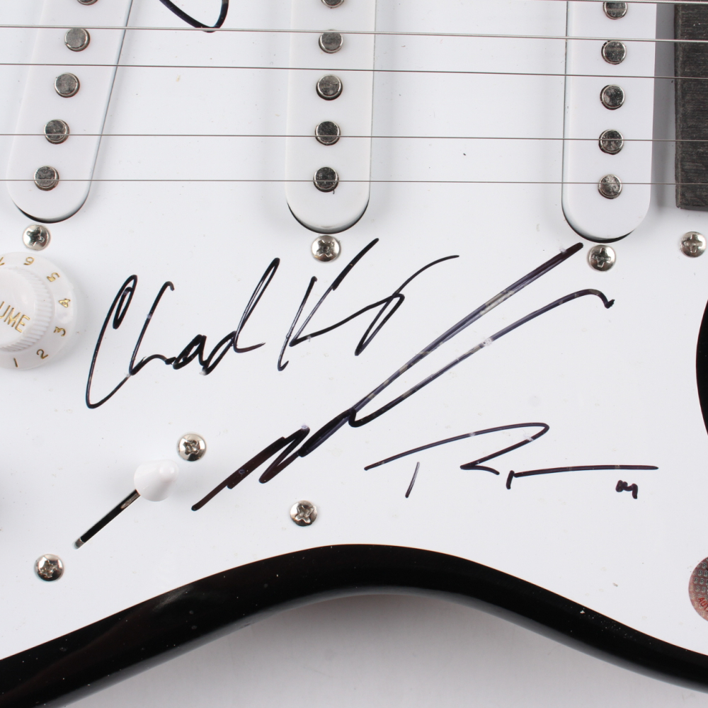 Nickelback Electric Guitar Band-Signed By (4) With Chad Kroeger, Ryan ...