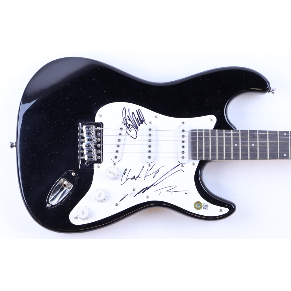Nickelback Electric Guitar Band-Signed By (4) With Chad Kroeger, Ryan ...