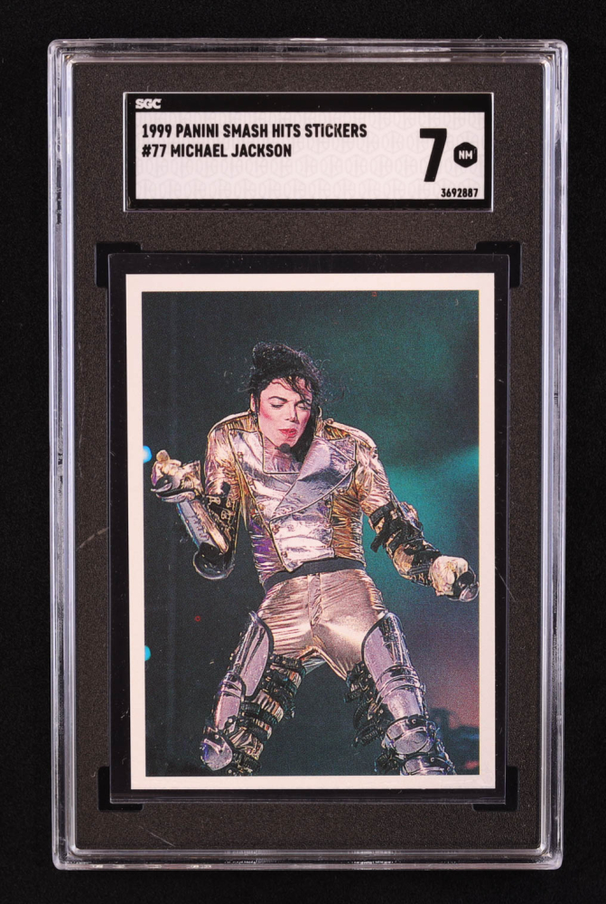 Michael Jackson 1999 Panini Smash Hits Album Stickers #77 (SGC 7 ...