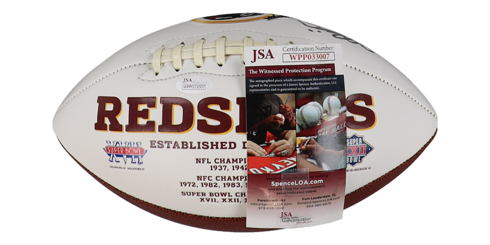 John Riggins Signed Redskins Logo Football (JSA) | Pristine Auction