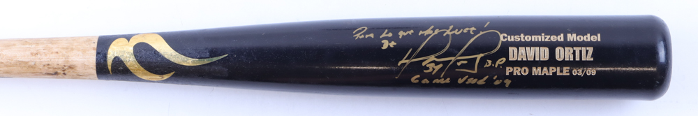 David Ortiz Signed Game-Used Player Model Baseball Bat With Multiple ...