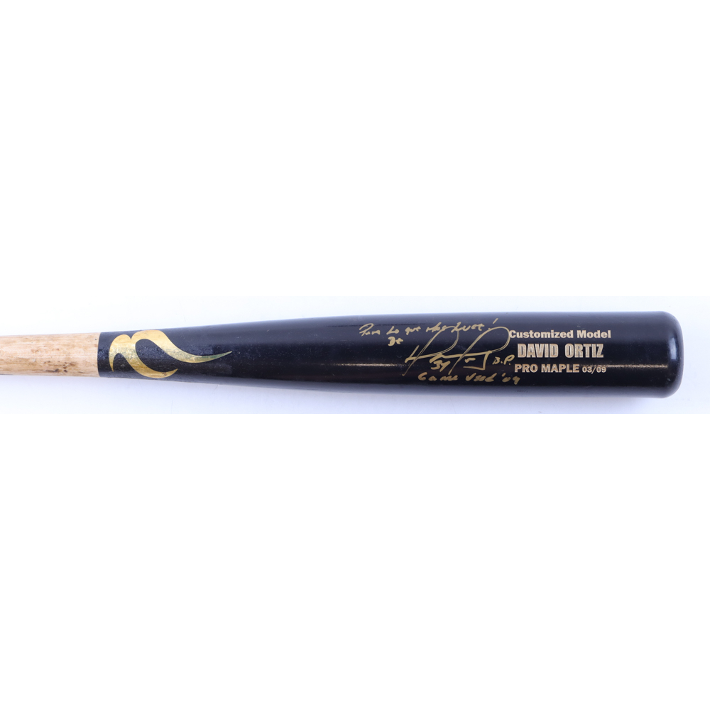 David Ortiz Signed Game-Used Player Model Baseball Bat With Multiple ...