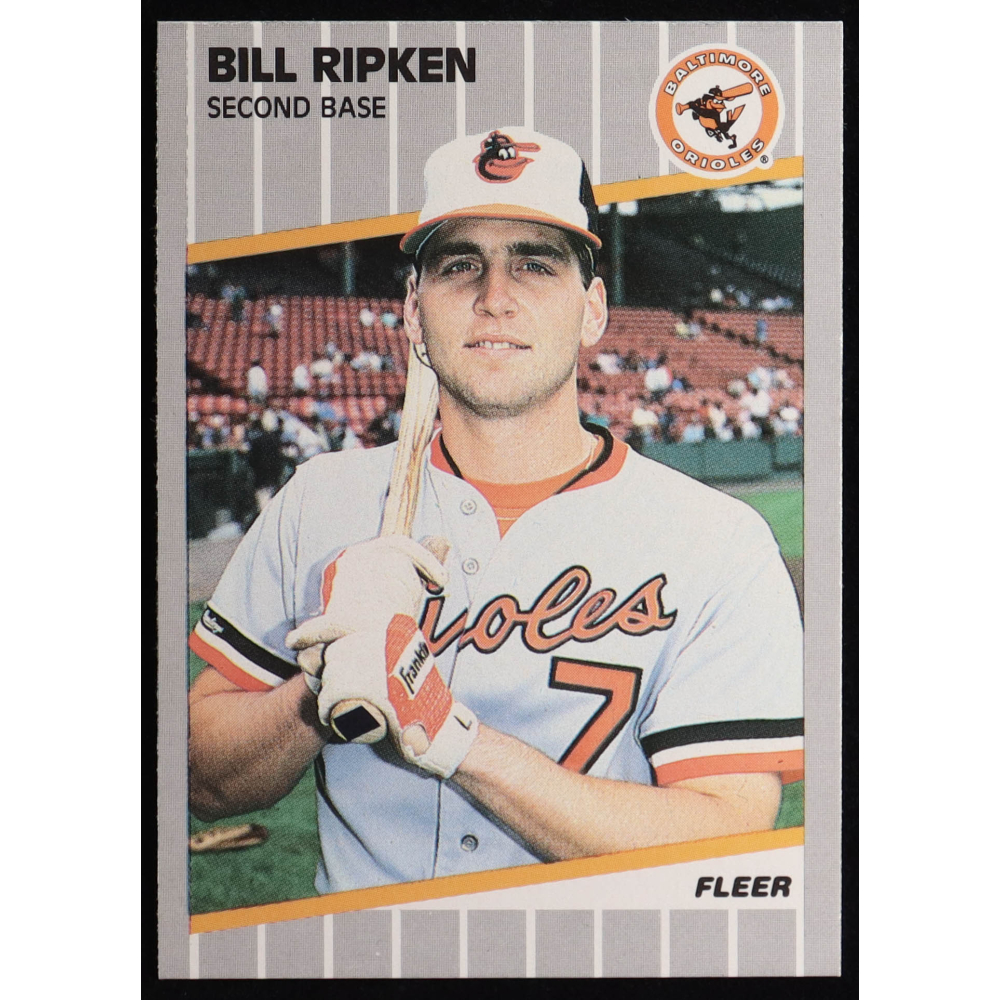 Bill Ripken 1989 Fleer #616E DP / Black Box Covering Bat Knob ...