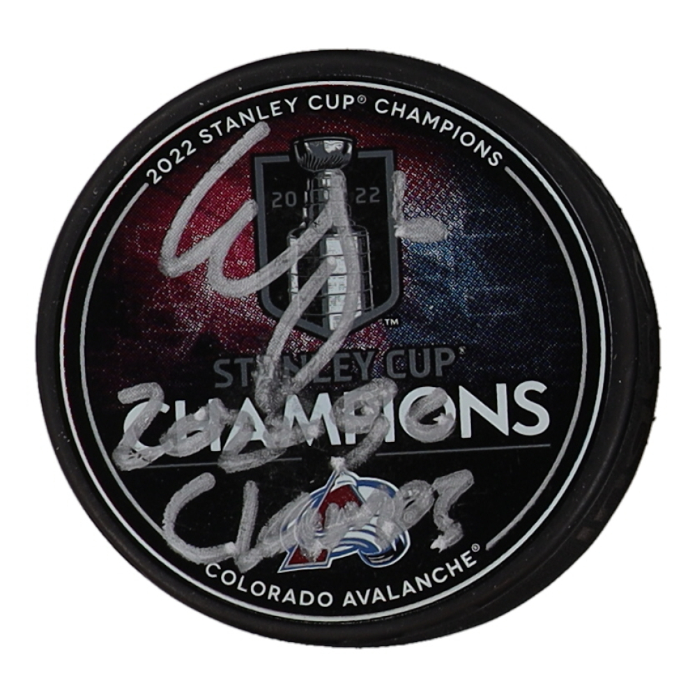 Erik Johnson Signed Avalanche 2022 Stanley Cup Champions Logo Hockey ...