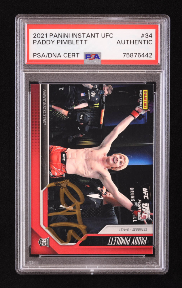 Paddy Pimblett Signed 2021 Panini Instant UFC #34 RC (PSA) | Pristine ...