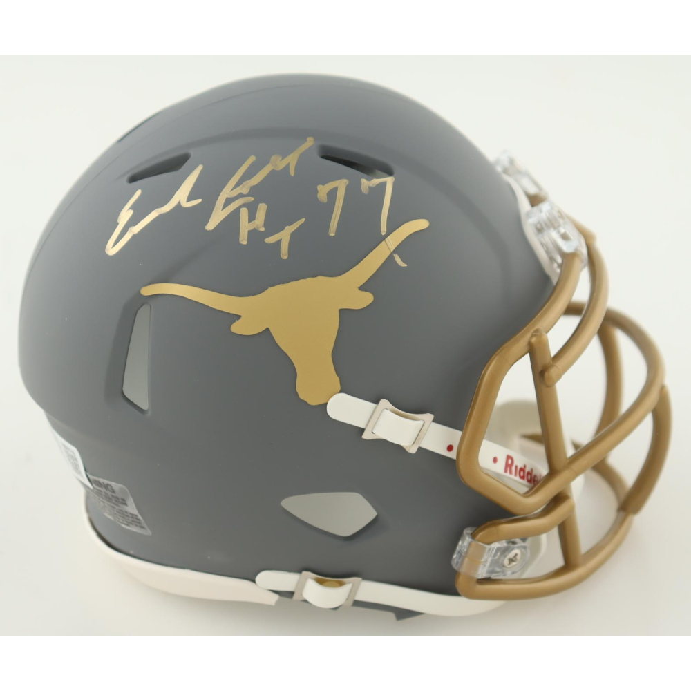 Earl Campbell Signed Texas Longhorns Slate Alternate Speed Mini Helmet ...