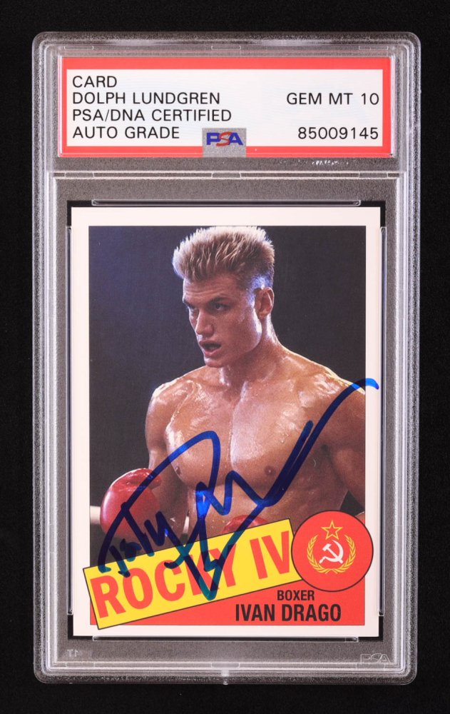 Dolph Lundgren Signed Custom Trading Card (PSA | Auto 10) | Pristine ...