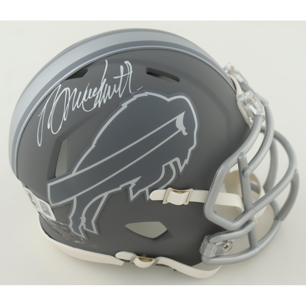 Bruce Smith Signed Bills Slate Alternate Speed Mini Helmet (Beckett ...