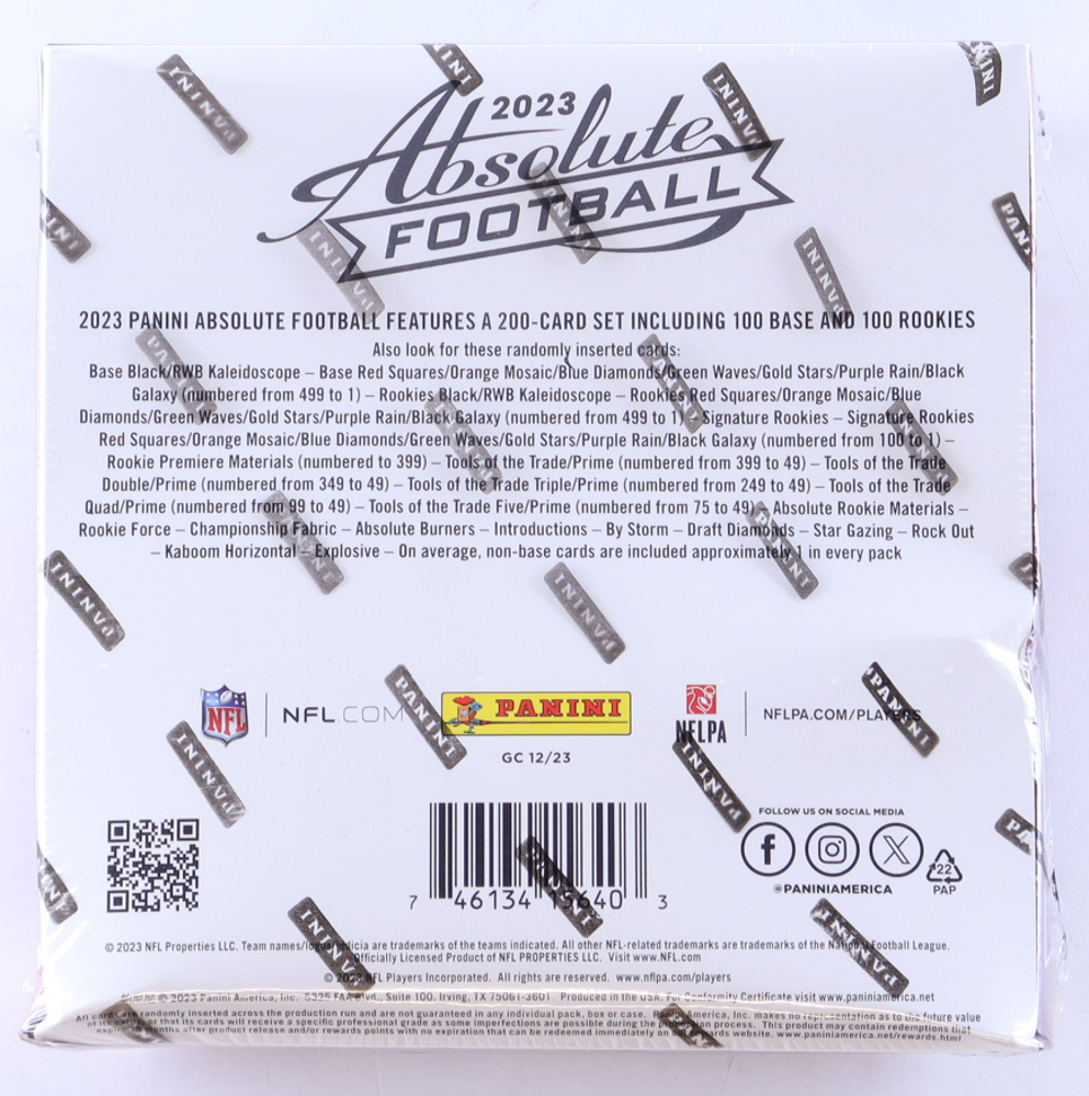 2023 Panini Absolute Football Mega Box With (6) Packs | Pristine Auction