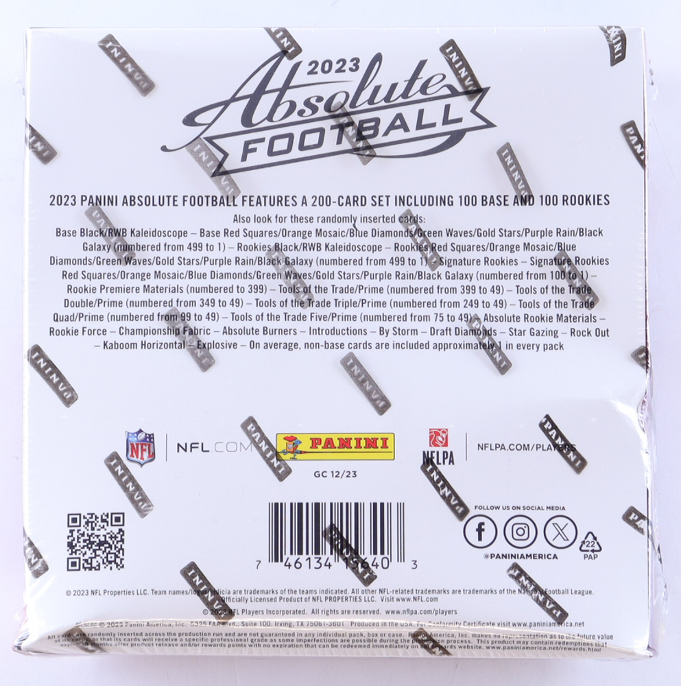 2023 Panini Absolute Football Mega Box With (6) Packs | Pristine Auction