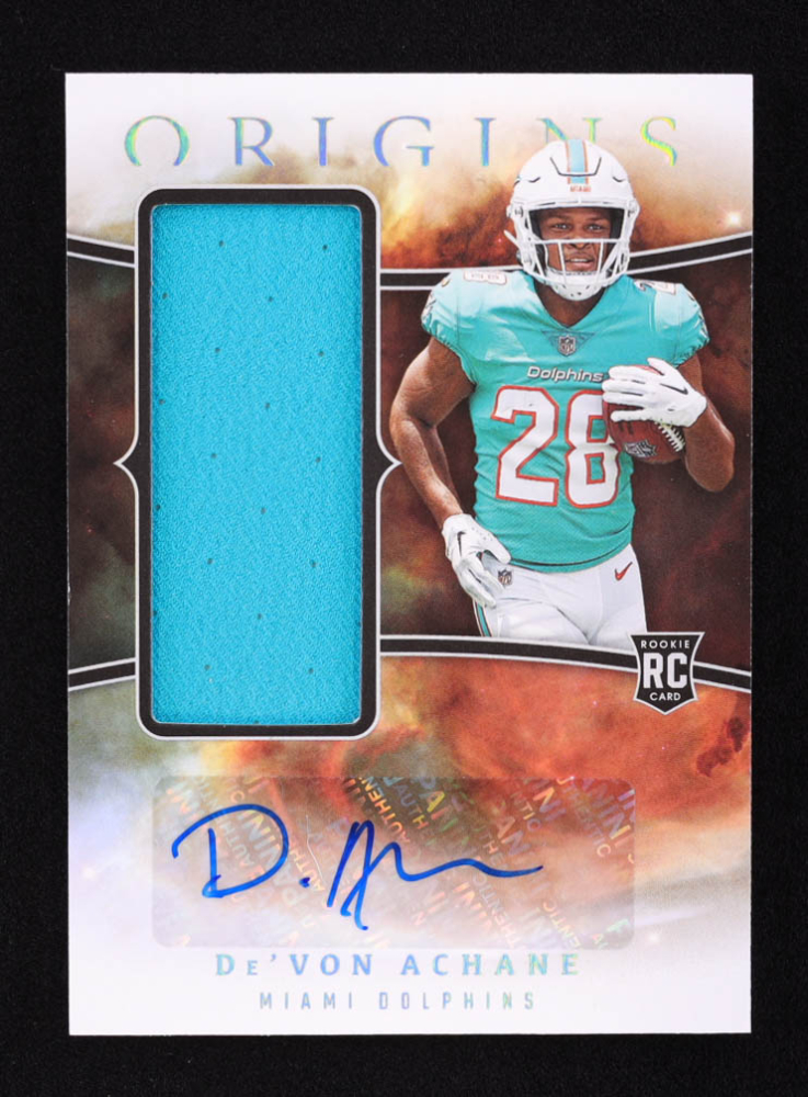 De'Von Achane 2023 Panini Origins Rookie Jumbo Jersey Autographs #27 ...