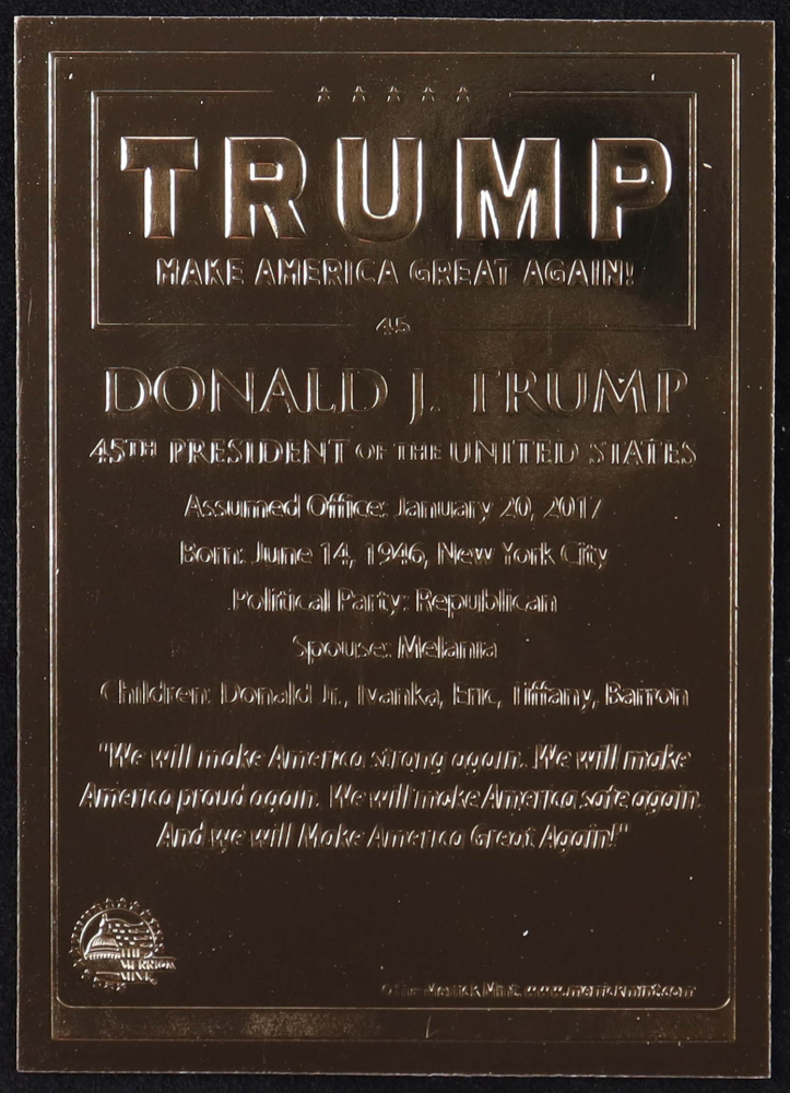 Donald Trump 2021 Merrick Mint For President 2024 Red Signature Series ...
