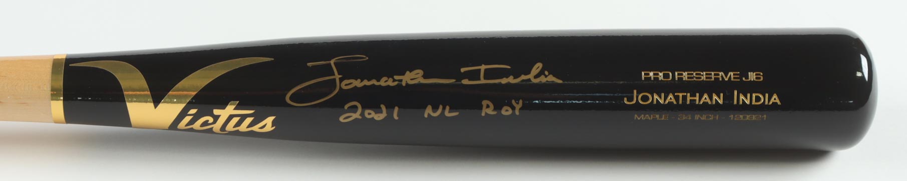 Jonathan India Signed Victus Player Model Baseball Bat Inscribed "2021 ...