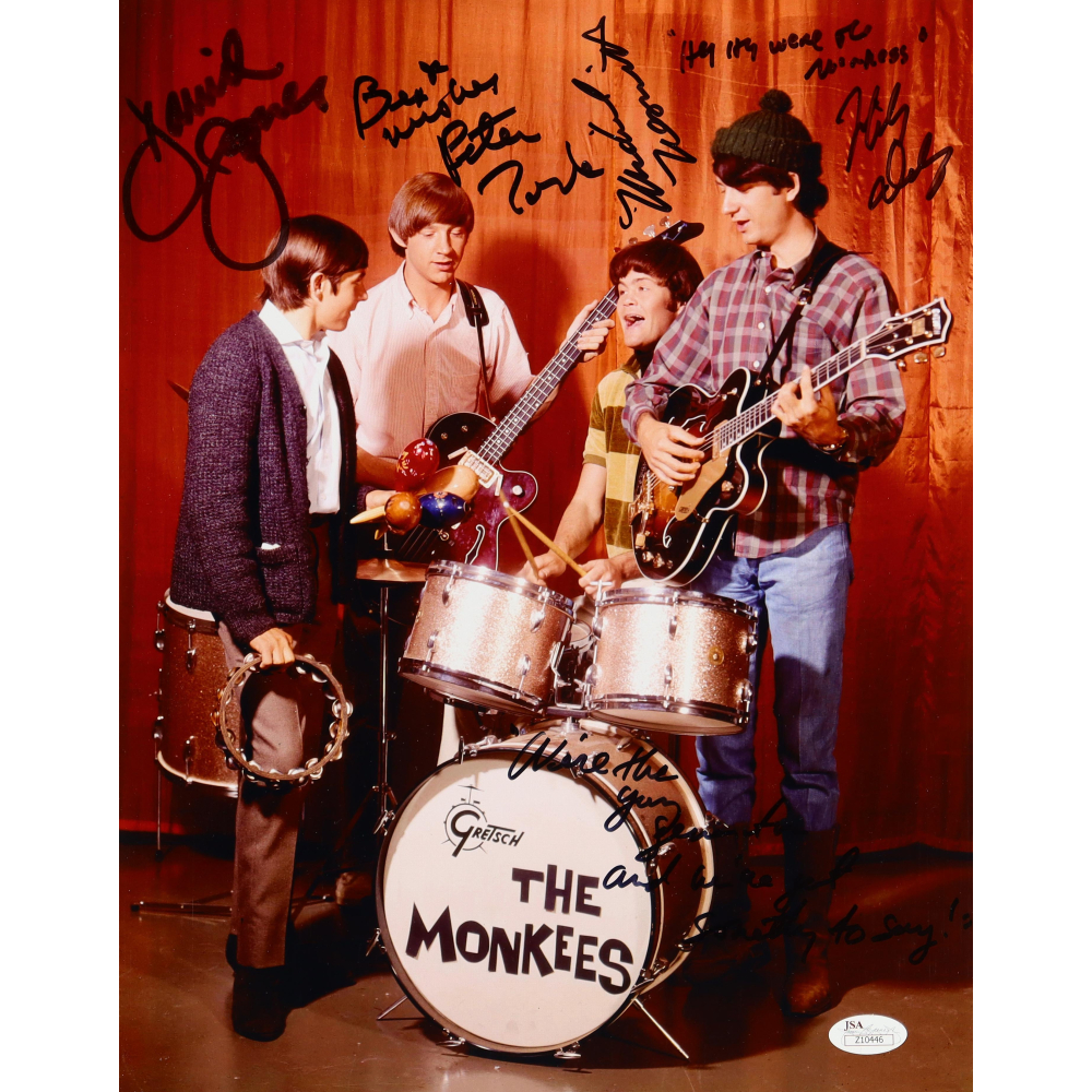 "The Monkees" 11x14 Photo Band-Signed & Inscribed By (4) with Davy ...