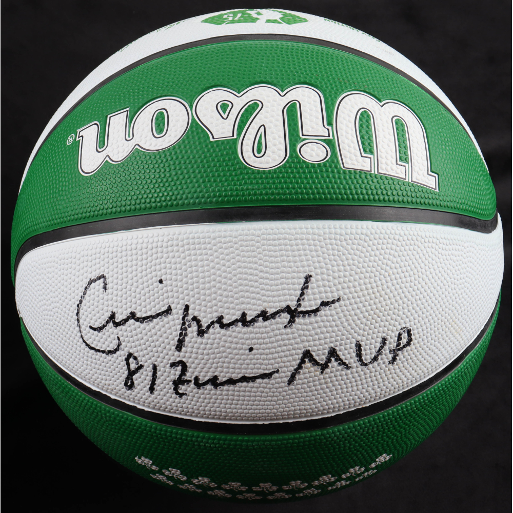Cedric Maxwell Signed Celtics City Edition NBA Basketball Inscribed "81 ...