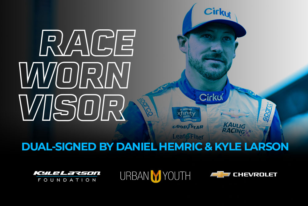 Daniel Hemric & Kyle Larson Signed NASCAR 2024 Race-Worn Visor (PA ...