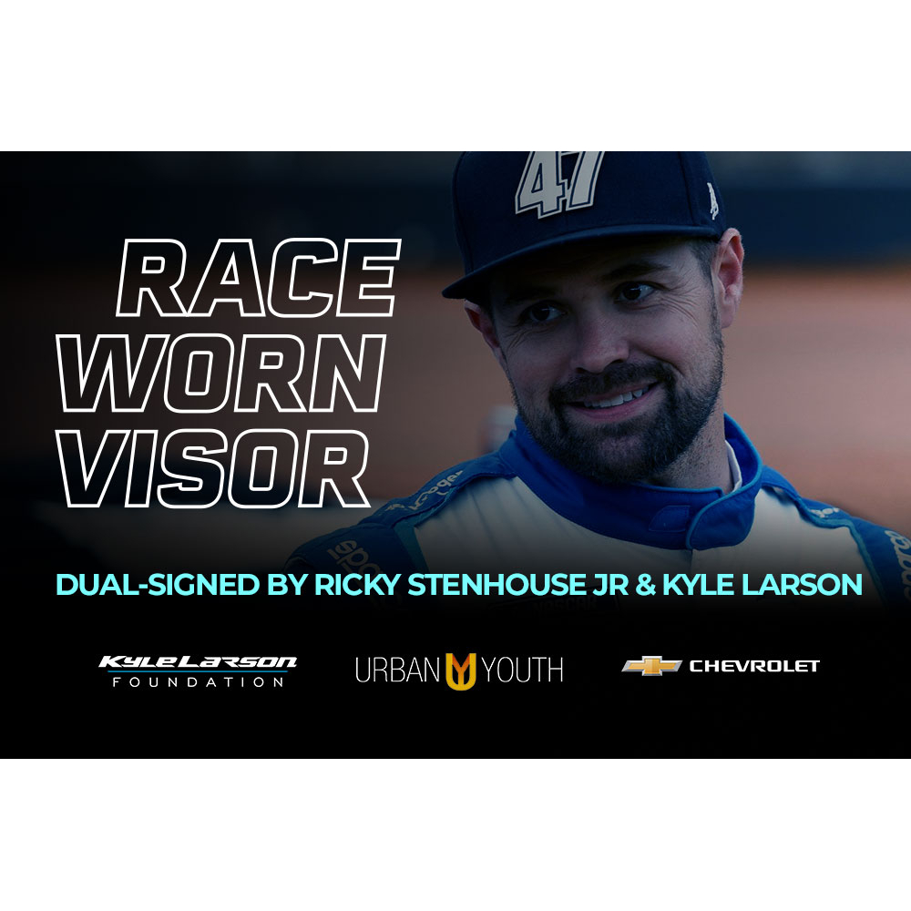 Ricky Stenhouse Jr. & Kyle Larson Signed NASCAR 2024 Race-Worn Visor ...