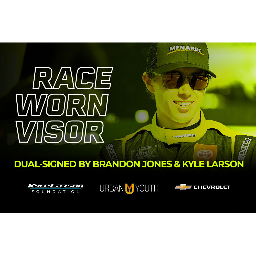 Brandon Jones & Kyle Larson Signed NASCAR 2024 Race-Worn Visor (PA ...