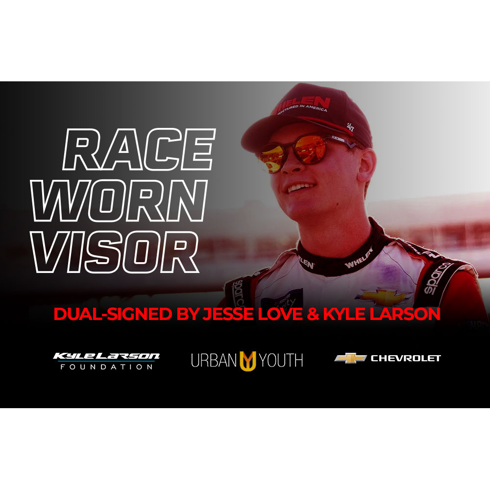 Jesse Love & Kyle Larson Signed NASCAR 2024 Race-Worn Visor (PA ...