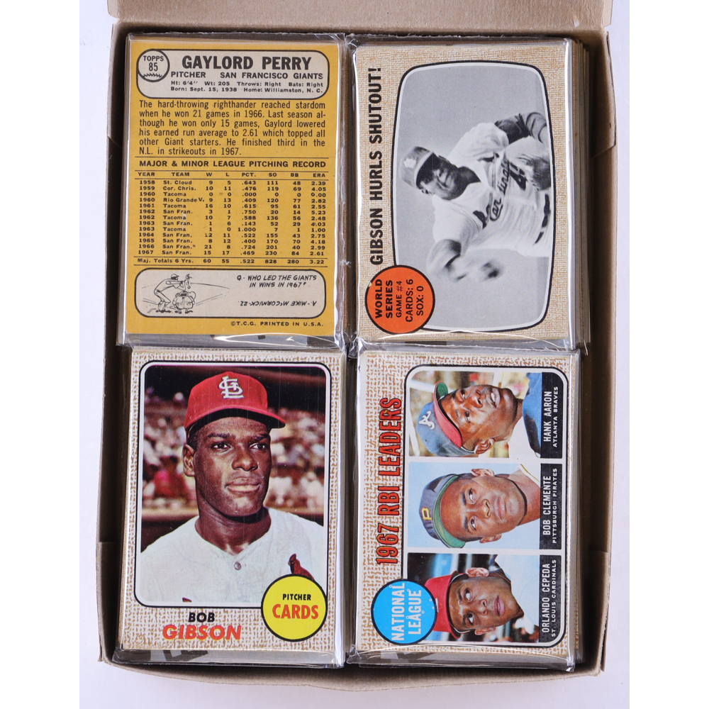 1968 Topps Baseball Cello Fun Pack Vending Box with (20) Packs ...