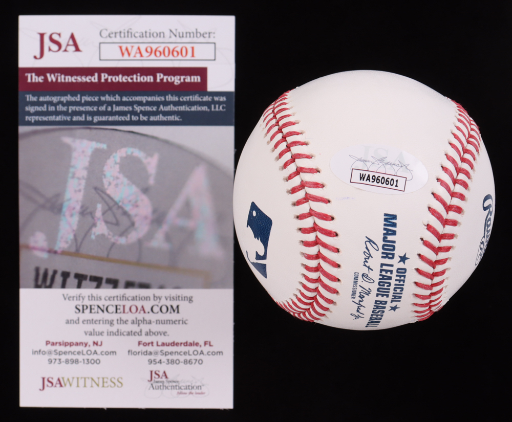 Garrett Whitlock Signed OML Baseball Inscribed "Debut 04/04/21" (JSA ...