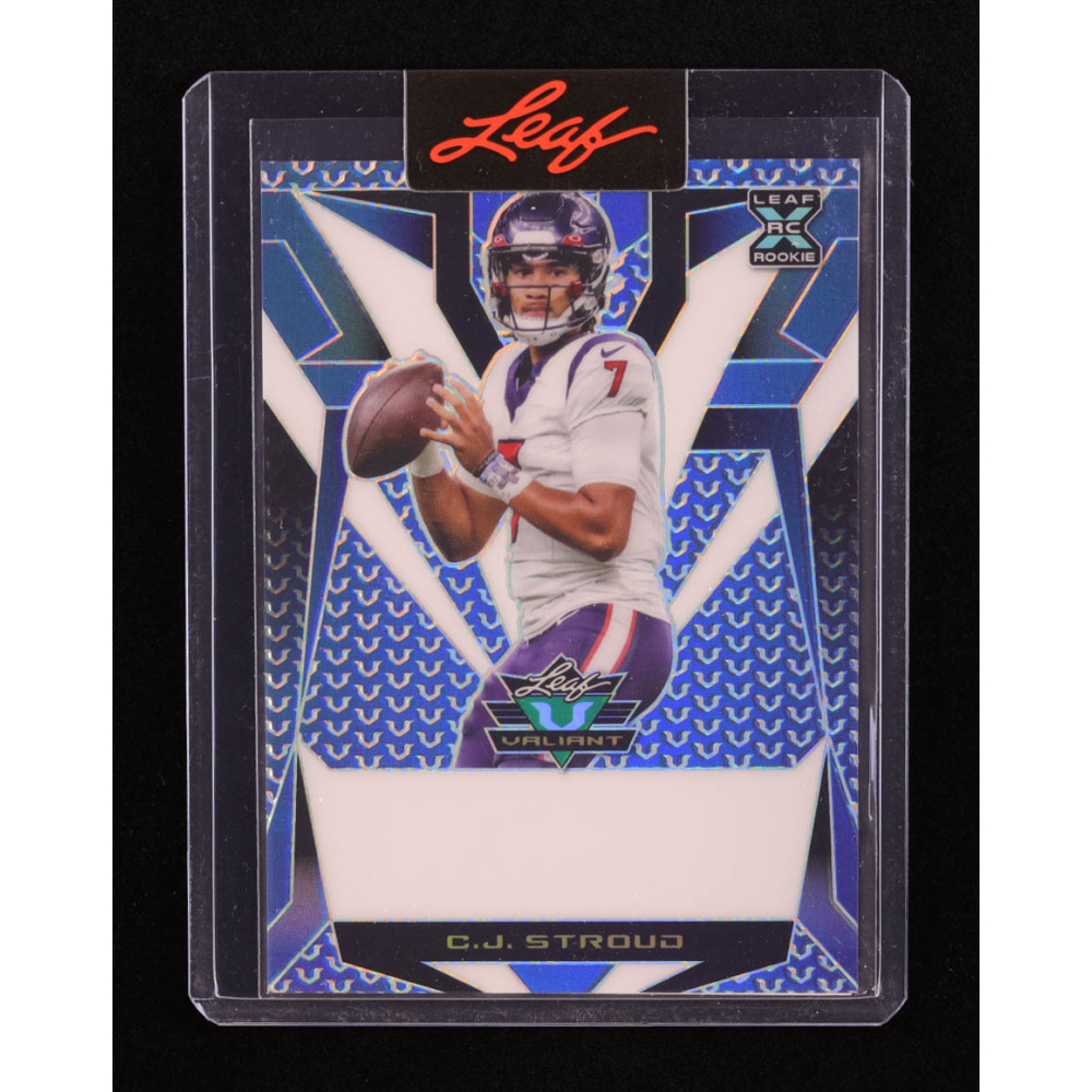 CJ Stroud 2023 Leaf Valiant Prismatic Blue Pre-Production Proof #NNO #1 ...