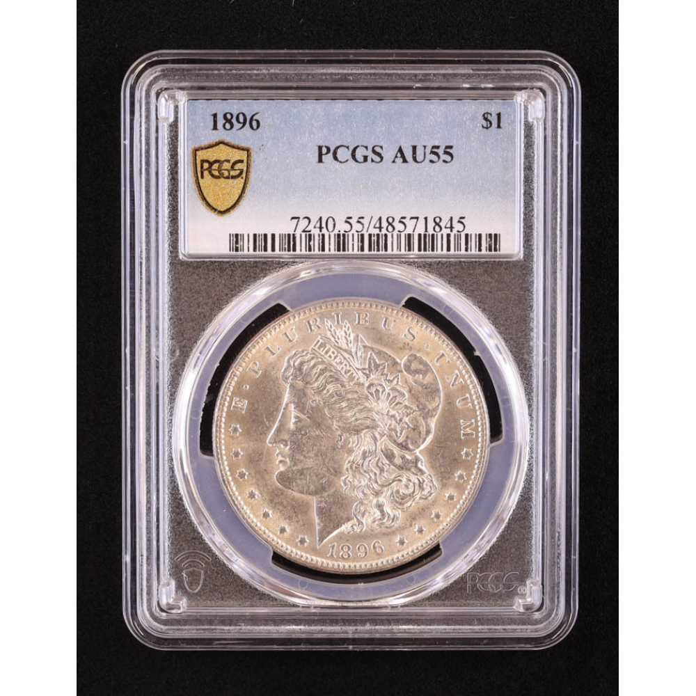 1896 Morgan Silver Dollar - Gold Shield (PCGS AU55) | Pristine Auction