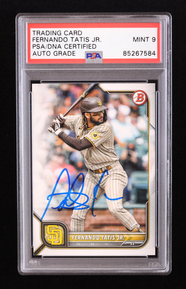 Fernando Tatis Jr. Signed 2022 Bowman #34 (PSA | Auto 9) | Pristine Auction