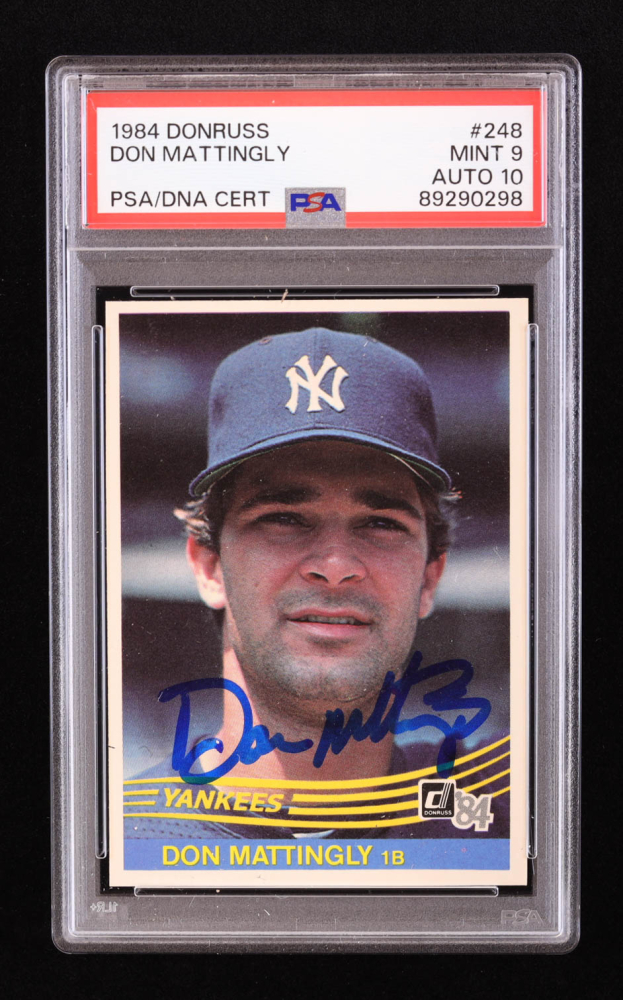 Don Mattingly Signed 1984 Donruss #248 RC (PSA | Auto 10) | Pristine ...