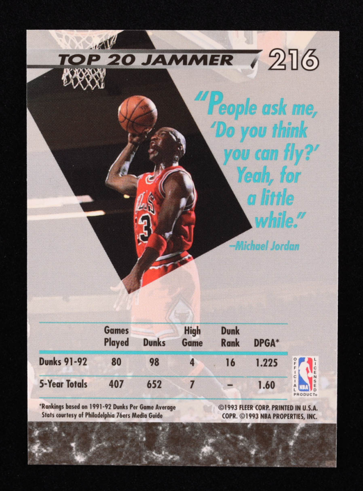 Michael Jordan 1992-93 Ultra #216 JS | Pristine Auction