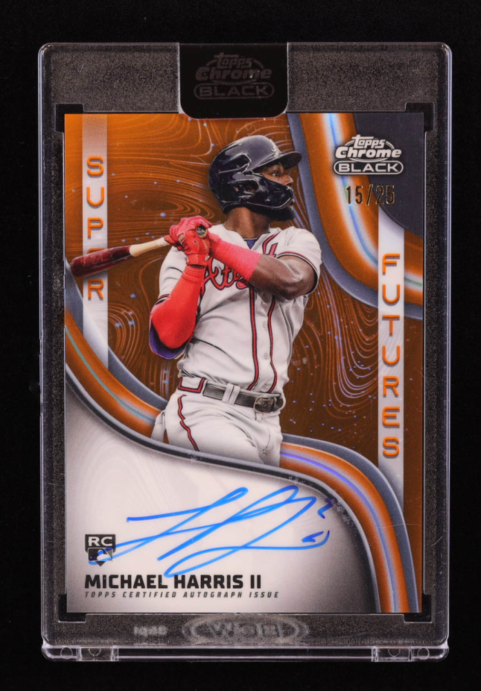 Michael Harris II 2023 Topps Chrome Black Super Futures Autographs Orange Refractors #SFAMH RC ...