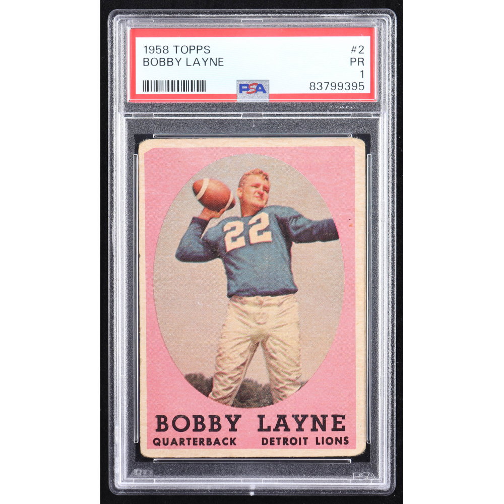 Bobby Layne 1958 Topps #2 (PSA 1) | Pristine Auction
