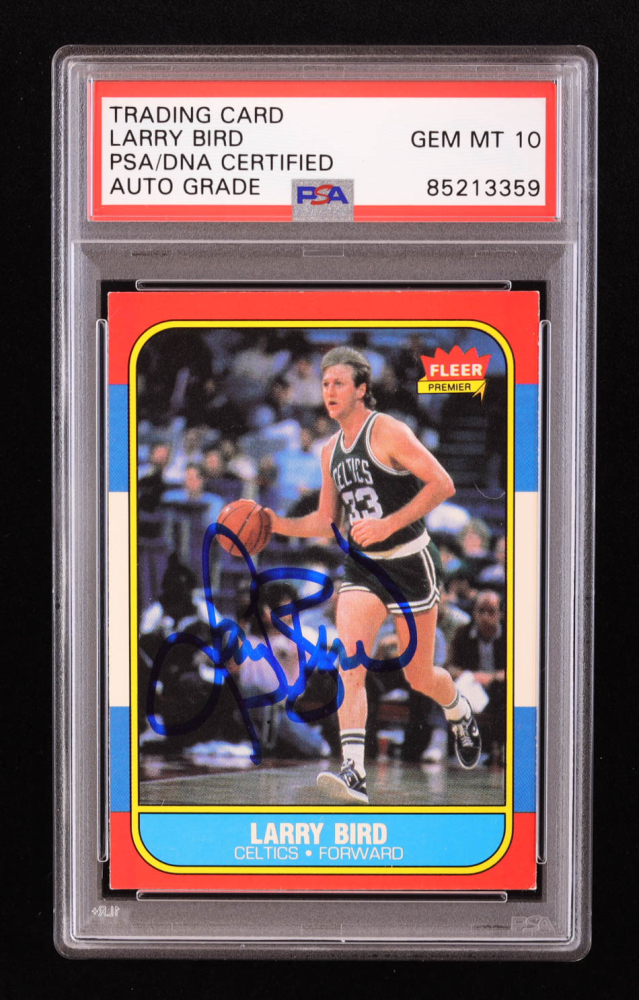 Larry Bird Signed 1986-87 Fleer #9 (PSA | Auto 10) | Pristine Auction