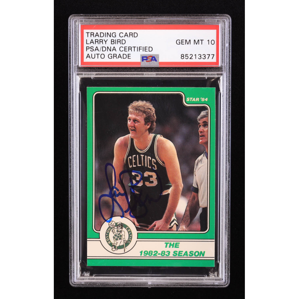 Larry Bird Signed 1984 Star Larry Bird #10 The 1982-83 Season (PSA ...