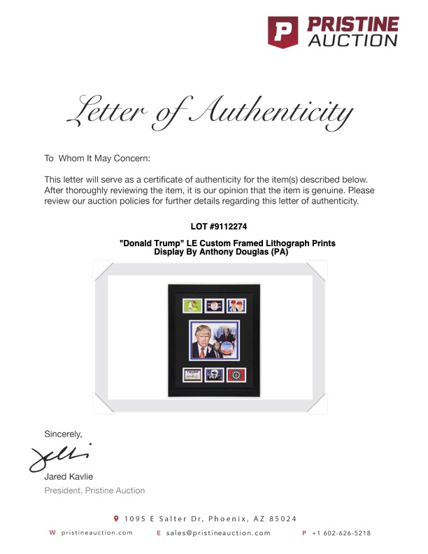 "Donald Trump" LE Custom Framed Lithograph Prints Display By Anthony ...