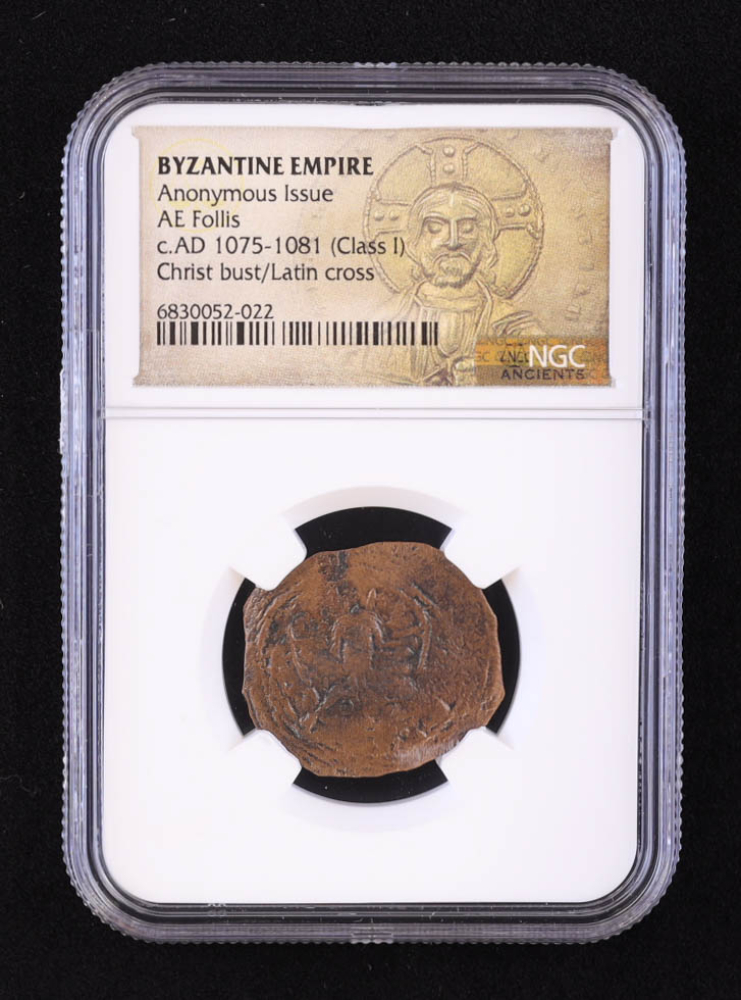 Byzantine Empire - Anonymous Issue, c.AD 1075-1081, AE Follis - Christ ...