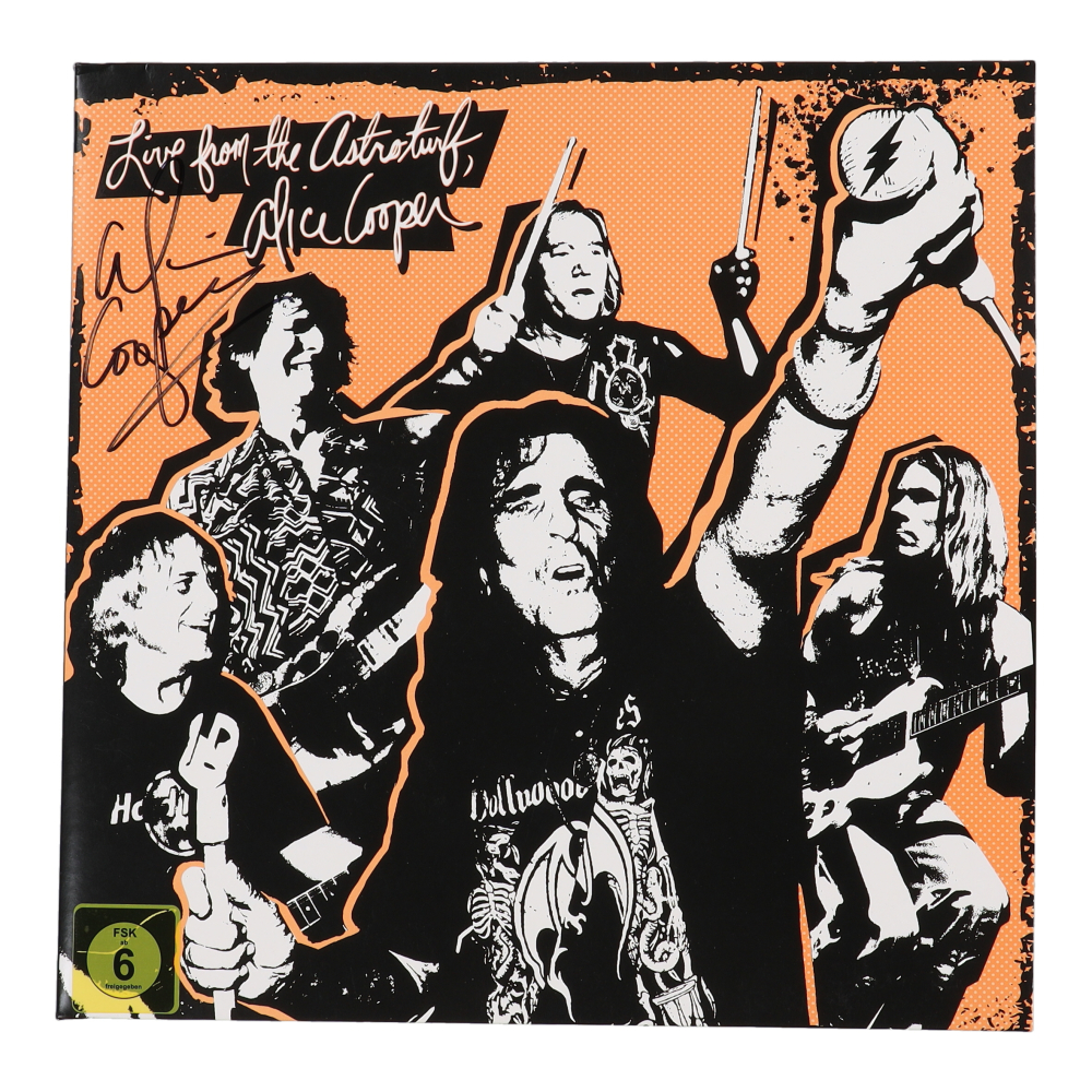 Alice Cooper Signed "Live From the Astroturf" Vinyl Record Album (Beckett) | Pristine Auction