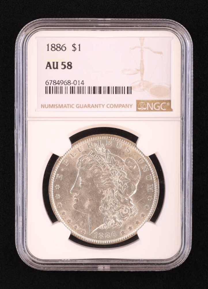 1886 Morgan Silver Dollar (NGC AU58) | Pristine Auction