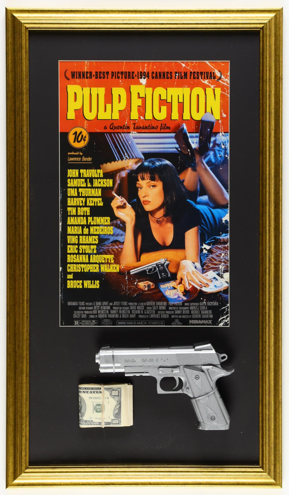 "Pulp Fiction" Custom Framed Movie Poster Display with Movie Prop ...