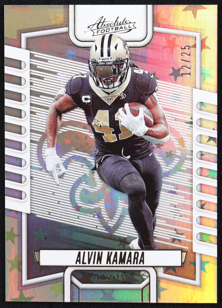 Alvin Kamara 2023 Absolute Gold Stars #47 #12/25 | Pristine Auction