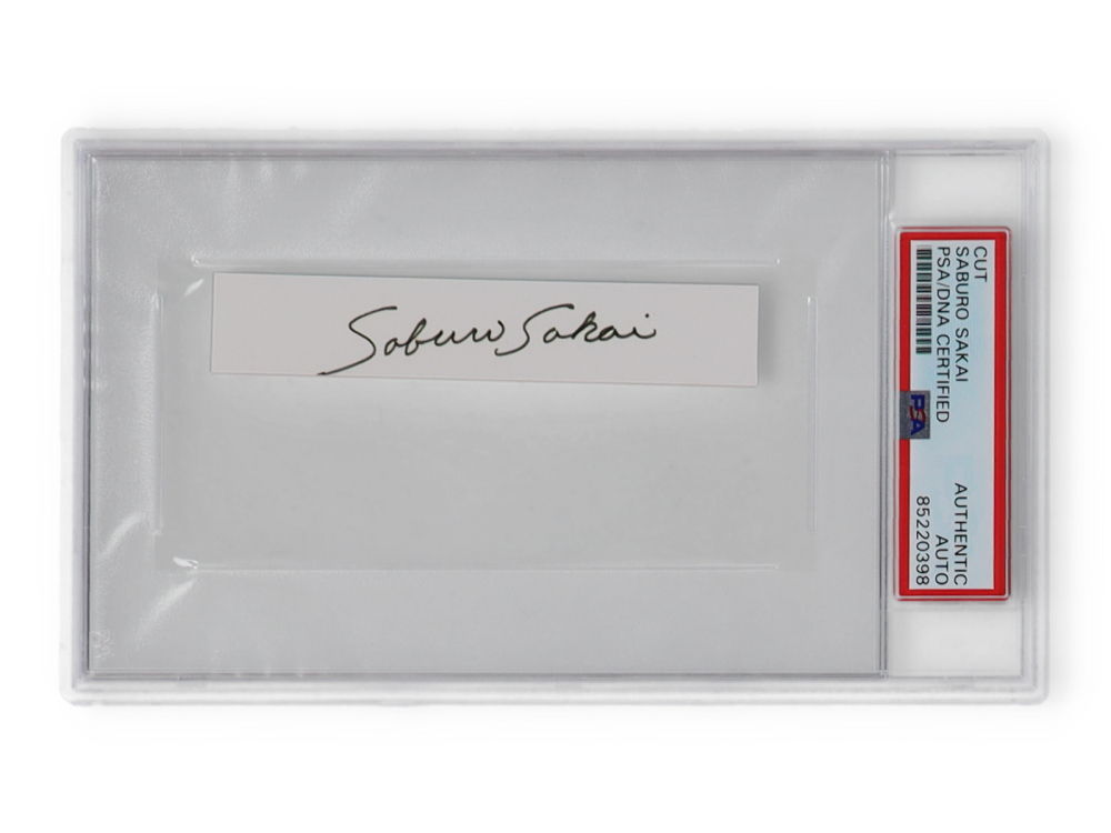 Saburo Sakai Signed Cut (PSA) | Pristine Auction