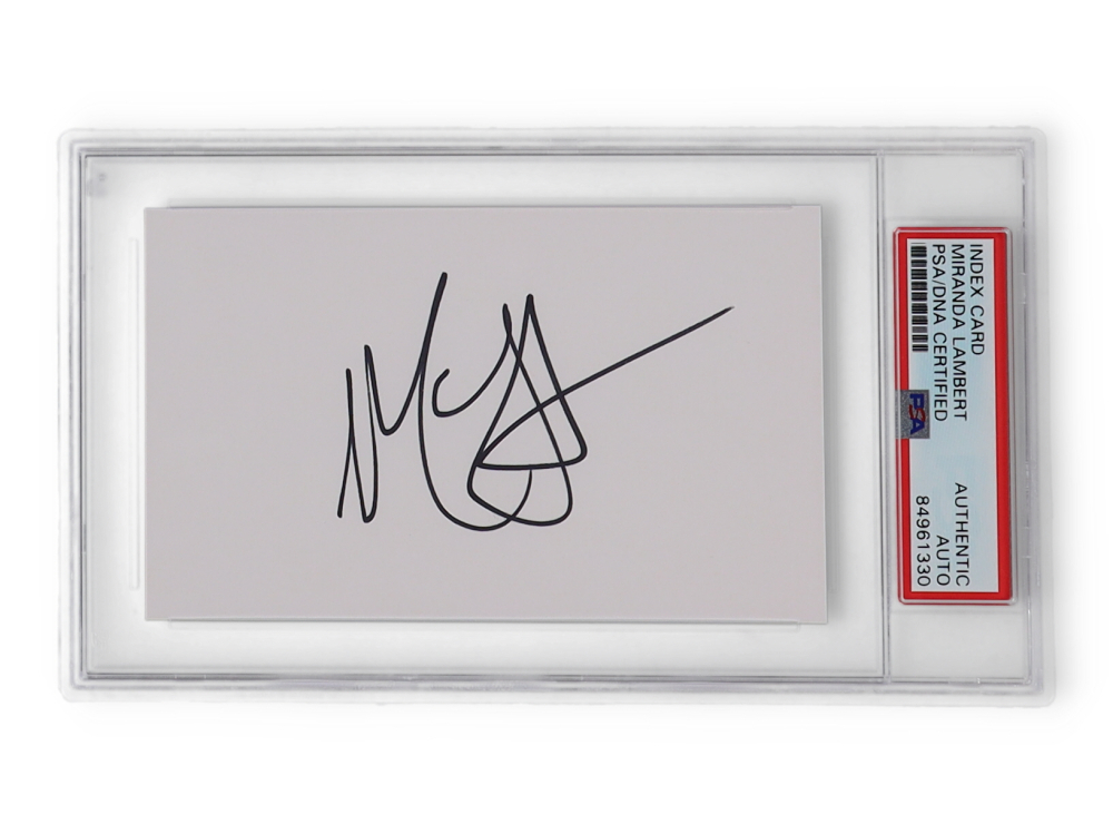 Miranda Lambert Signed Index Card (PSA) | Pristine Auction