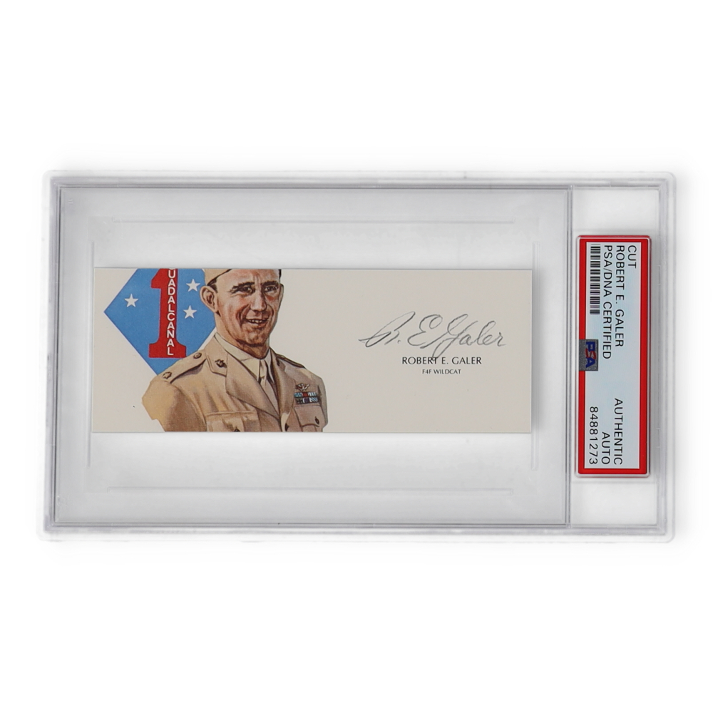 Robert E. Galer Signed Cut With Portrait (PSA) | Pristine Auction