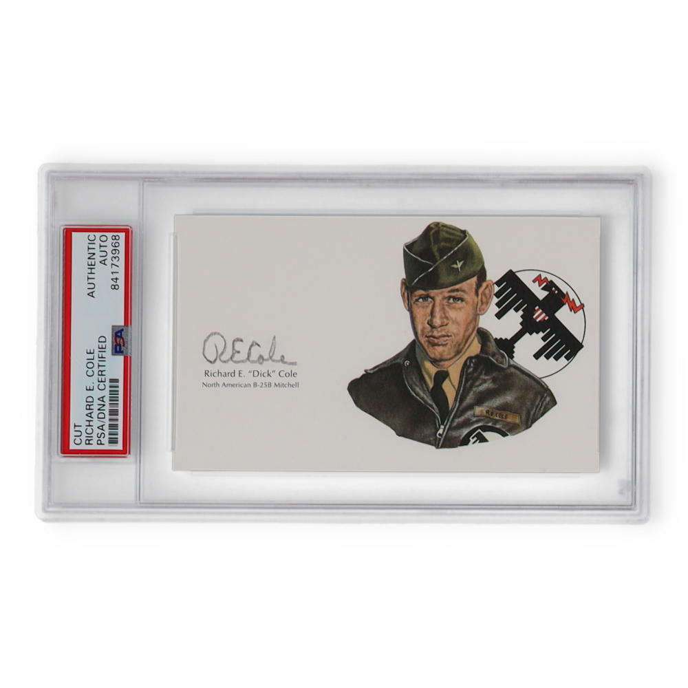 Richard E. Cole Signed Cut with Portrait (PSA) | Pristine Auction